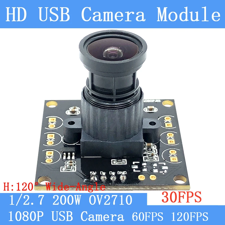 Industri 120 Wide Angle 30fps 60fps 120fps Pengawasan Hd 2mp 1080p