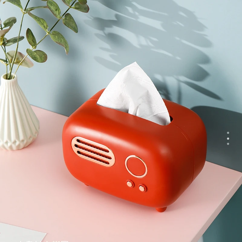Retro-Radio-Model-Tissue-Box-Desktop-Paper-Holder-Vintage-Tissue-Paper ...