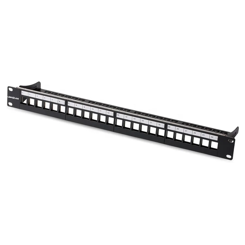 Slim Keystone Jack Panel 48-Port (4 Pack) - 2U Rack Mount, For Slim ...