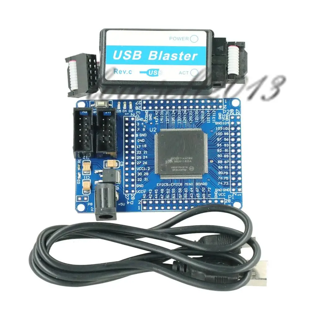 1Pcs 5V Eprom Fpga Cycloneii EP2C5T144 Minimum System Development Board Usb Blaster Mini Usb ...