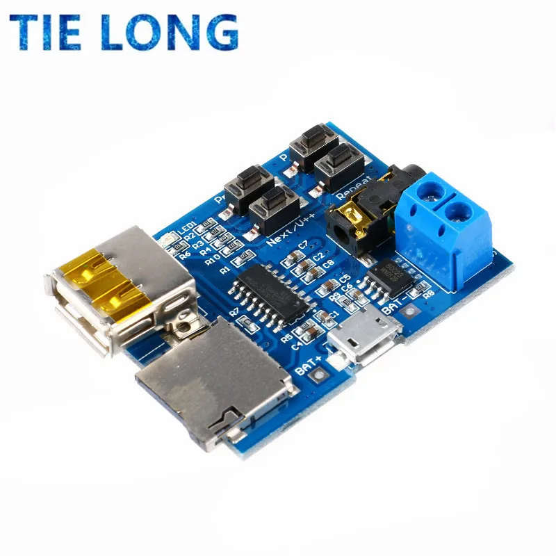 Micro USB MP3 Module TF Card U Disk MP3 Format Decoder Board Amplifier ...