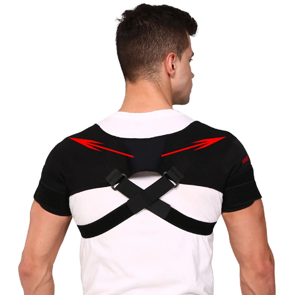 1Pcs-Double-Shoulder-Brace-Adjustable-Sports-Shoulder-Support-Belt-Back ...
