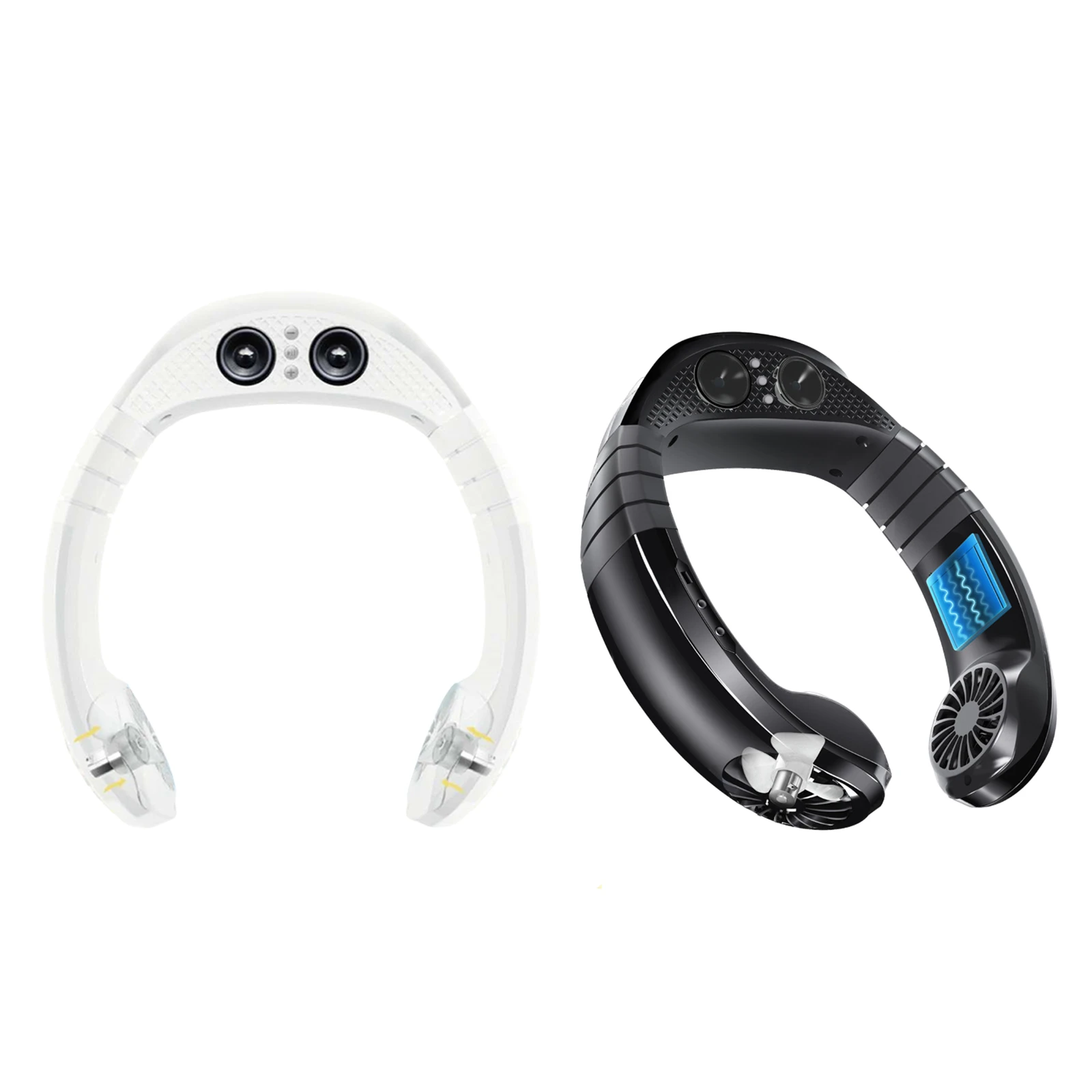 Portable Hanging Neck Fan Bluetooth Audio Fan Low Noise, Hands-free Fan ...