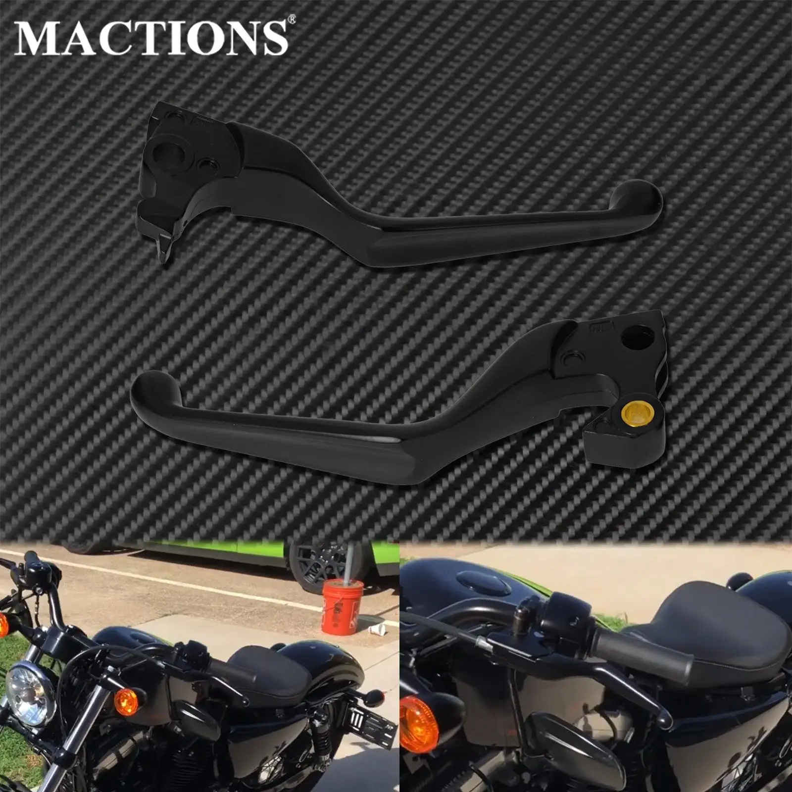 Motorcycle CNC Brake Lever Clutch Levers Black For Harley Sportster XL ...