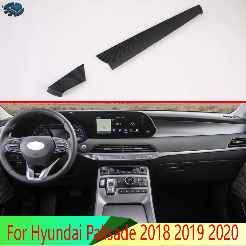 For Hyundai Palisade 2018-2021 2019 2020 Car Accessories Carbon Fiber ...