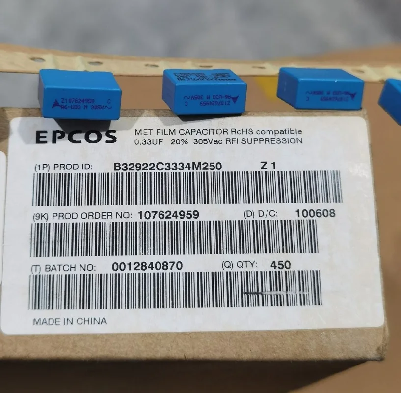 100% orginal and new B32922 X2 MKP/SH EPCOS U33 M 305V 0.33UF U33M305V ...