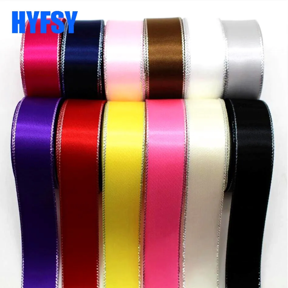 10-Yards-10MM-22MM-38MM-Silver-Edge-Glitter-Ribbon-DIY-Handmade-Gift ...