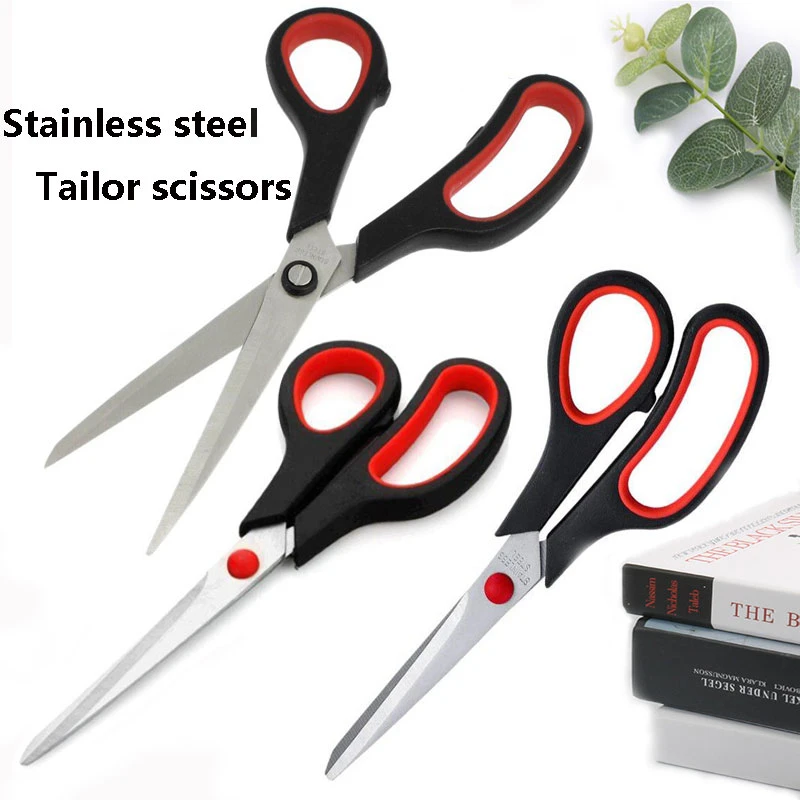 Stainless Steel Tailor Scissors Sewing Fabric Cut Cross Stitch Scissor ...