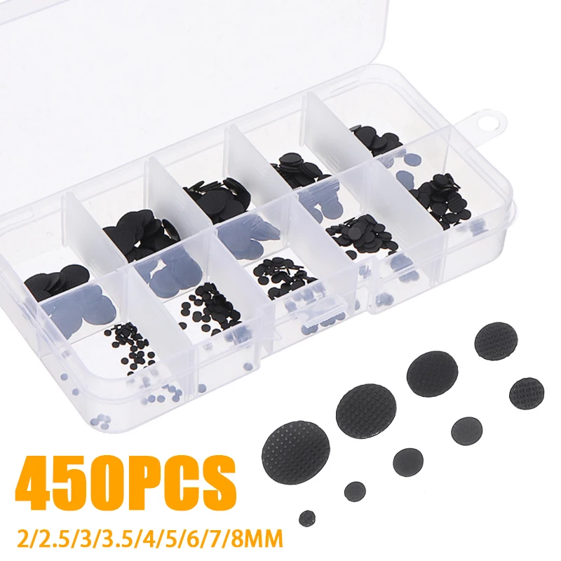 450pcs 2-8mm Conductive Pads Keypad Repair Kit for IR Remote Controller ...