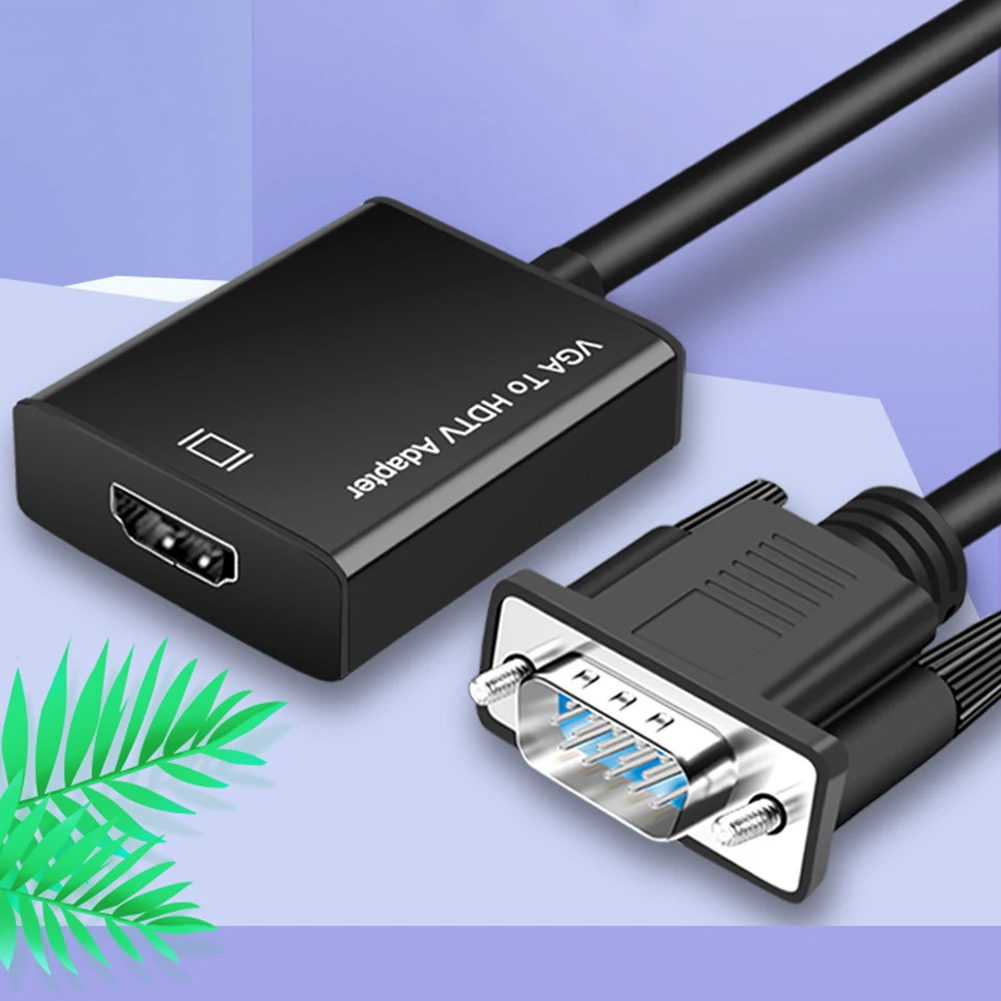 【พร้อมส่ง】 VGA To HDMI Converter อะแดปเตอร์เอาต์พุต HD 1080P เสียง VGA ...