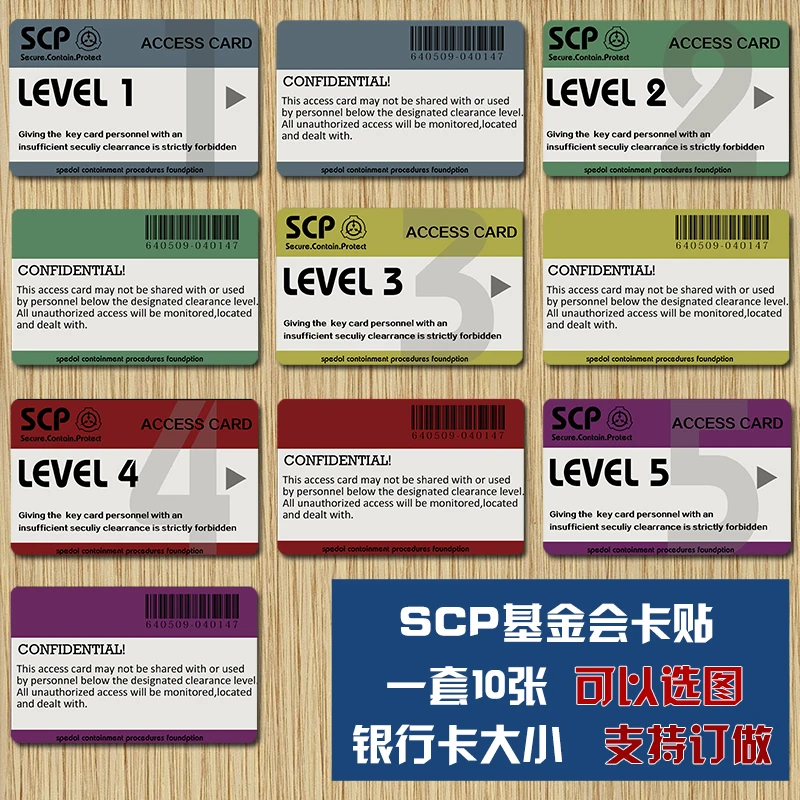 10 Pcs Set Lot SCP Secure Contain Protect Special Containment ...