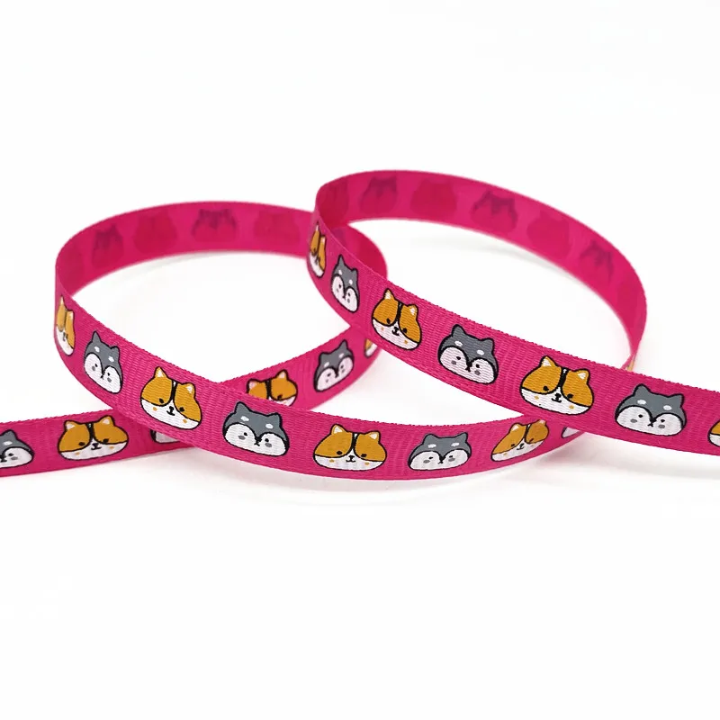 5 Yards 10mm Pet Ribbon Printed Animal Grosgrain Ribbons for Gift ...