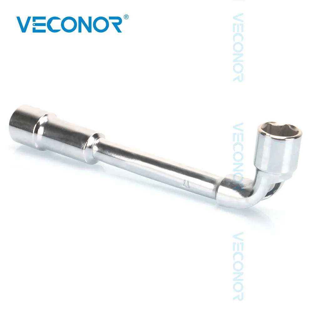 17mm L Type Angled Socket Wrench Spanner With Thru Hole Chome Vanadium ...