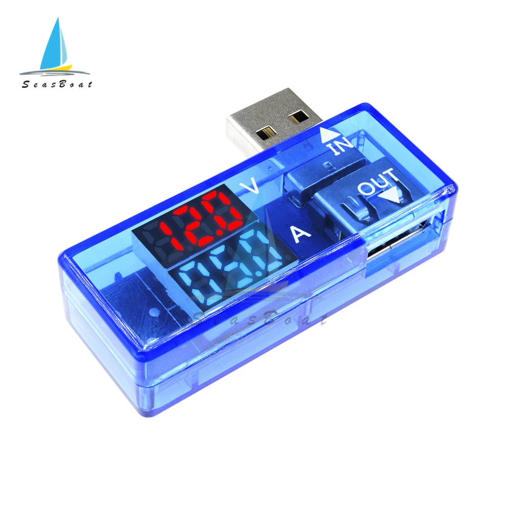 LED Digital Dual Display USB Current Voltage Charging Tester Detector ...