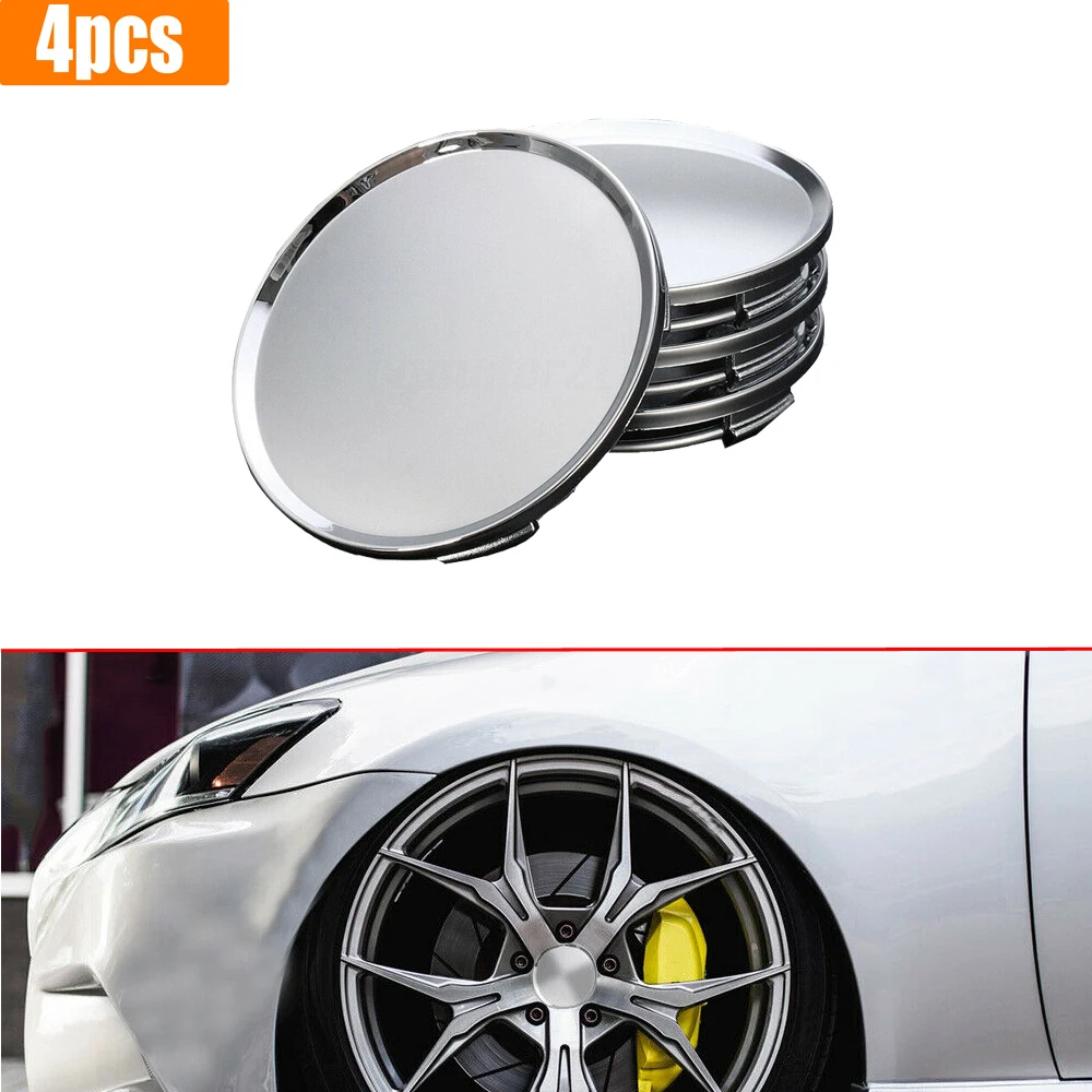 4Pcs/Set 63mm Silver Car Wheel Center Hub Caps Universal Vehicle Tyre ...