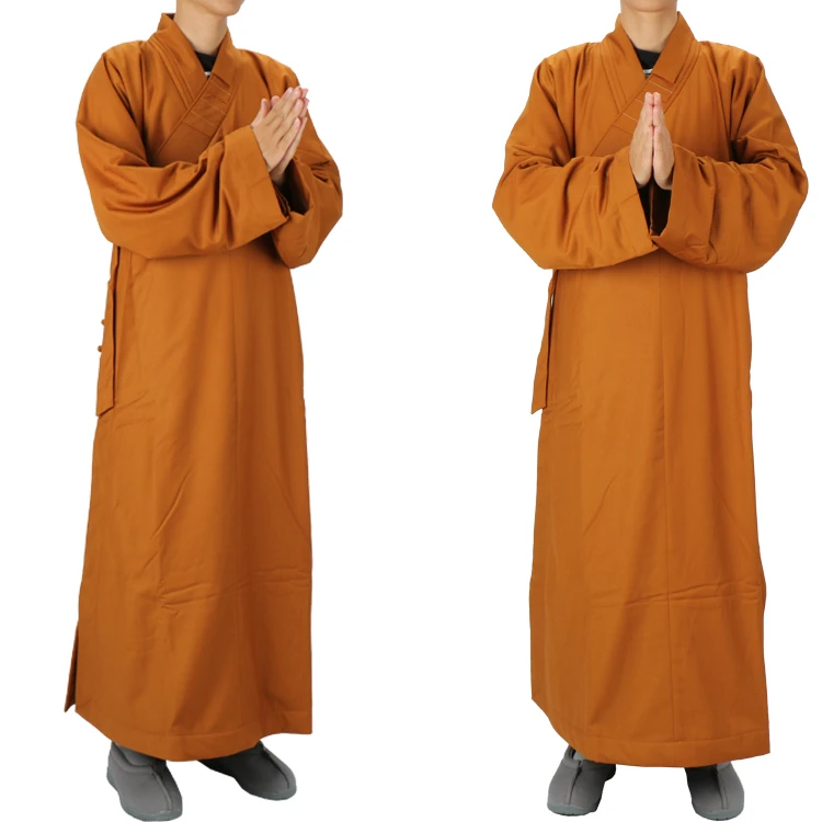 Winter Warmth Monk Costume Male Winter Thick Monk Clothes Female Gown ...