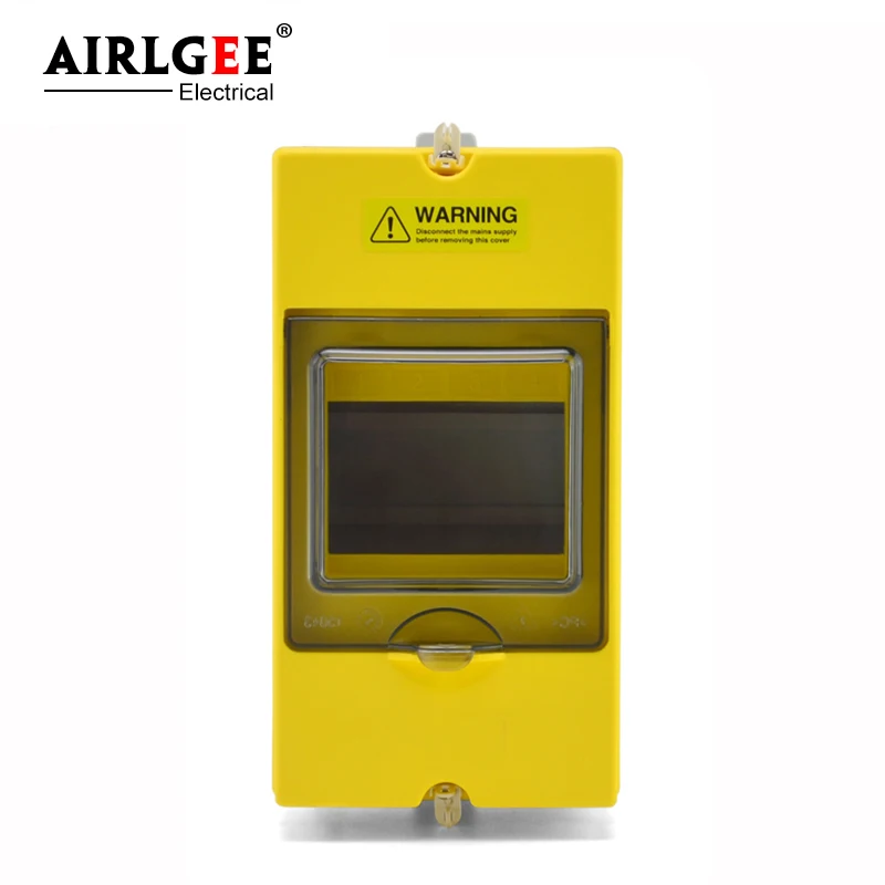 Yellow 4 ways outdoor waterproof power box plastic household wiring ...
