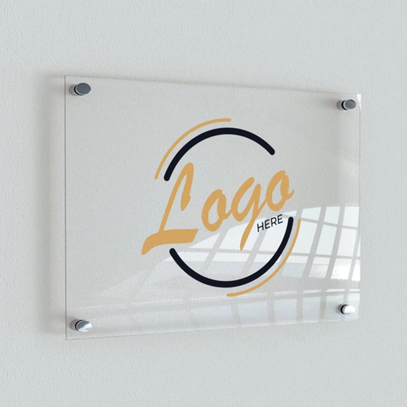 Custom Transparent Plexiglass Plate | Custom Logo Acrylic Sign Business ...