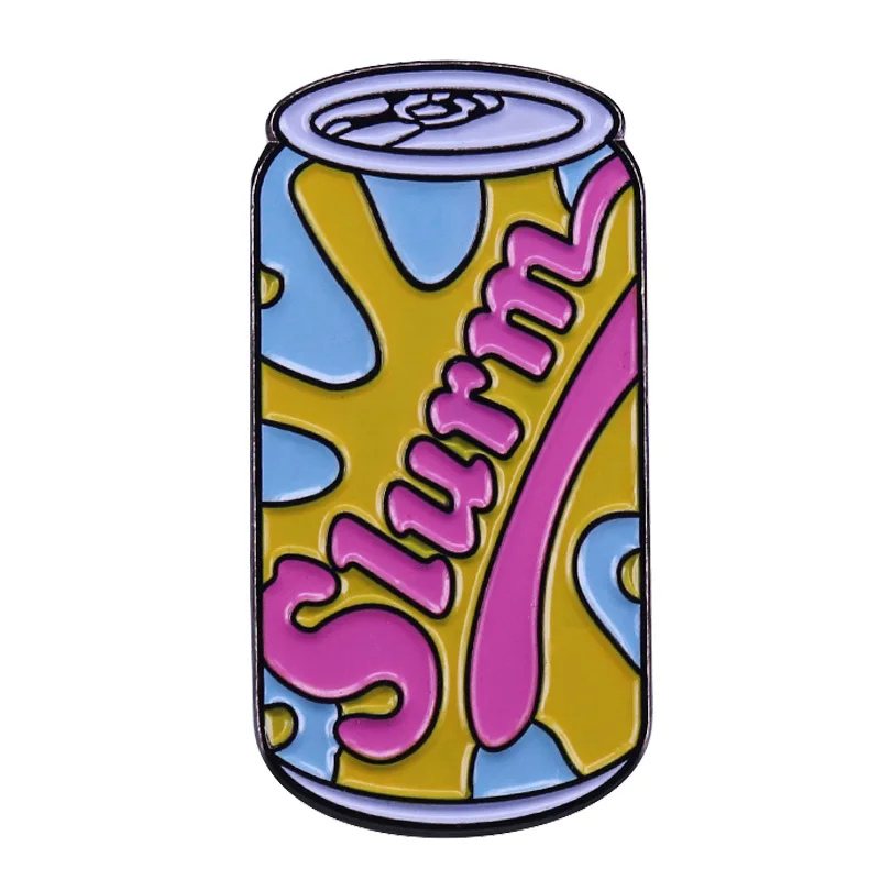 Can Of Slurm Badge Jolt Cola 90s Nostalgia Cartoon Tv Fans Decor ...