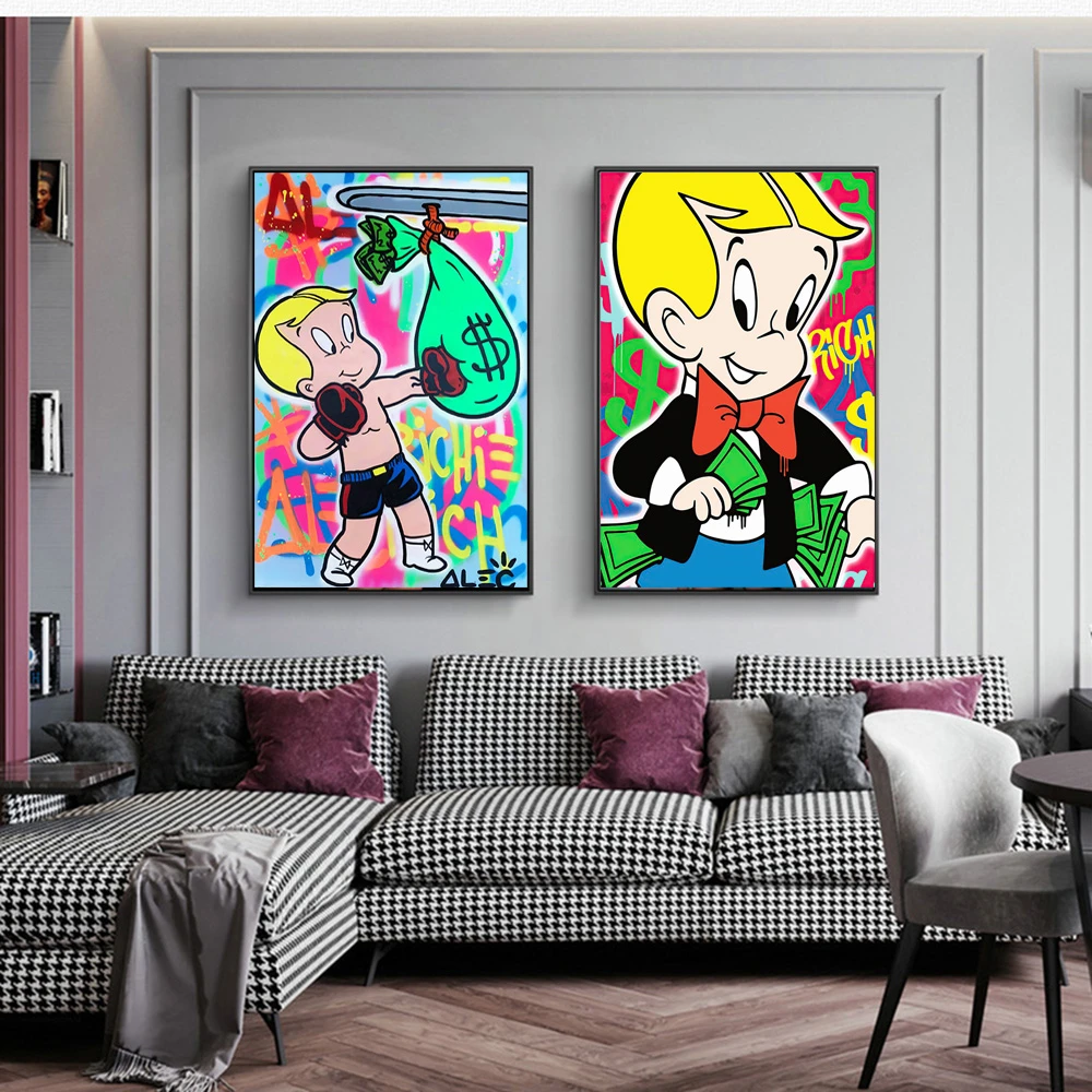 Richie Rich Art inspired - Money in the safe room - craibas.al.gov.br