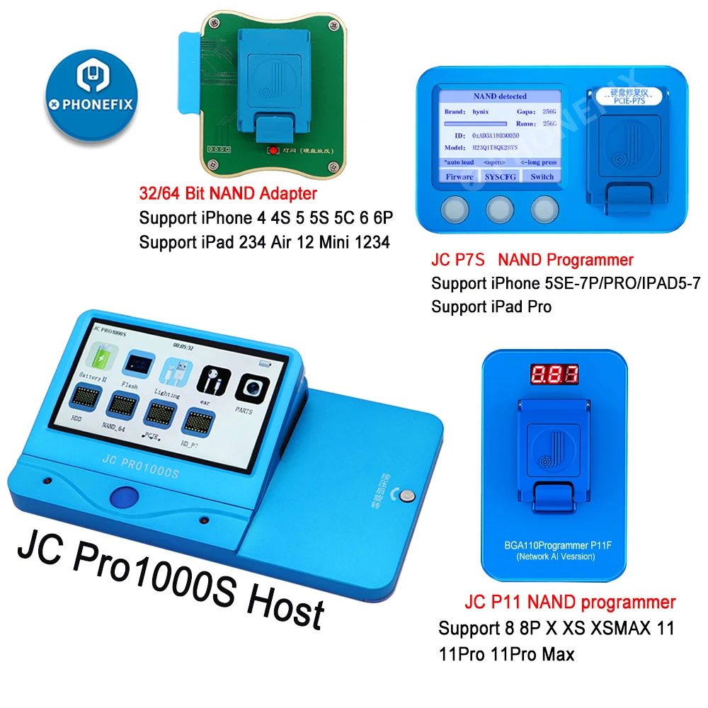 Jc Pro1000s P7s Jc P13 P11f Nand Programmer Hdd Serial Read Write Error ...