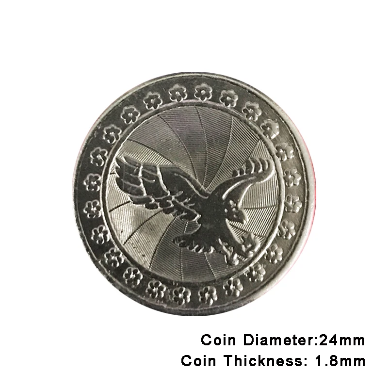 100pcs Arcade Game Coin Token Eagle Stainless Steel Coins Tokens For ...