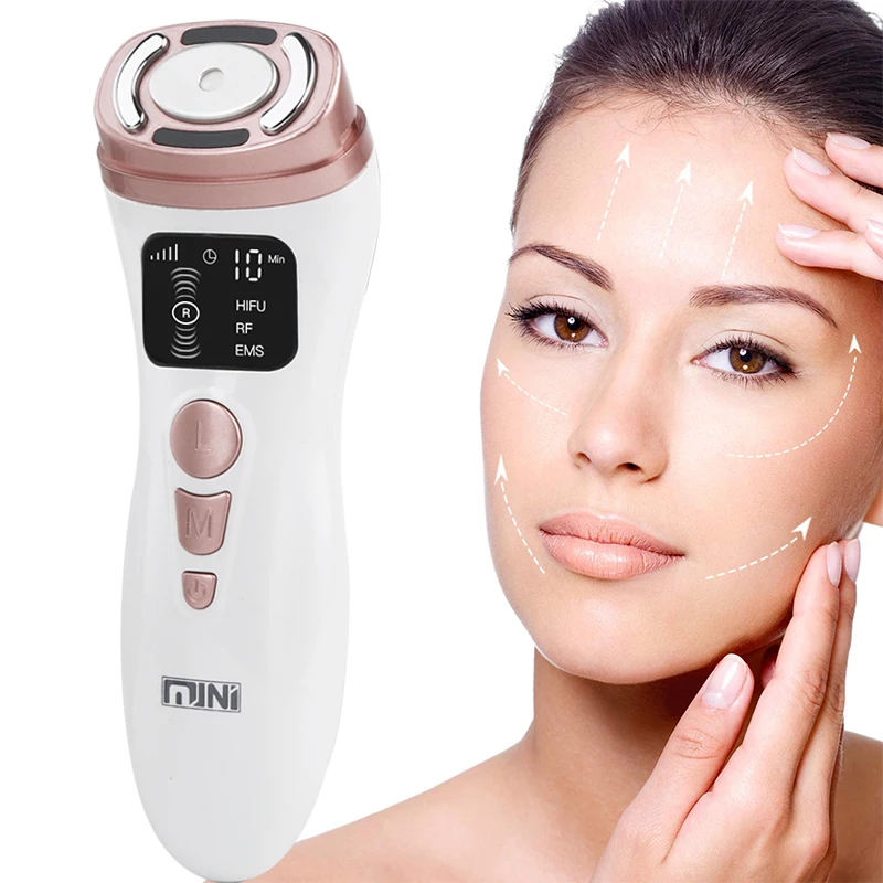 3 In 1 Mini Hifu Face Machine Ultrasound Rf Ems Facial Beauty Device ...