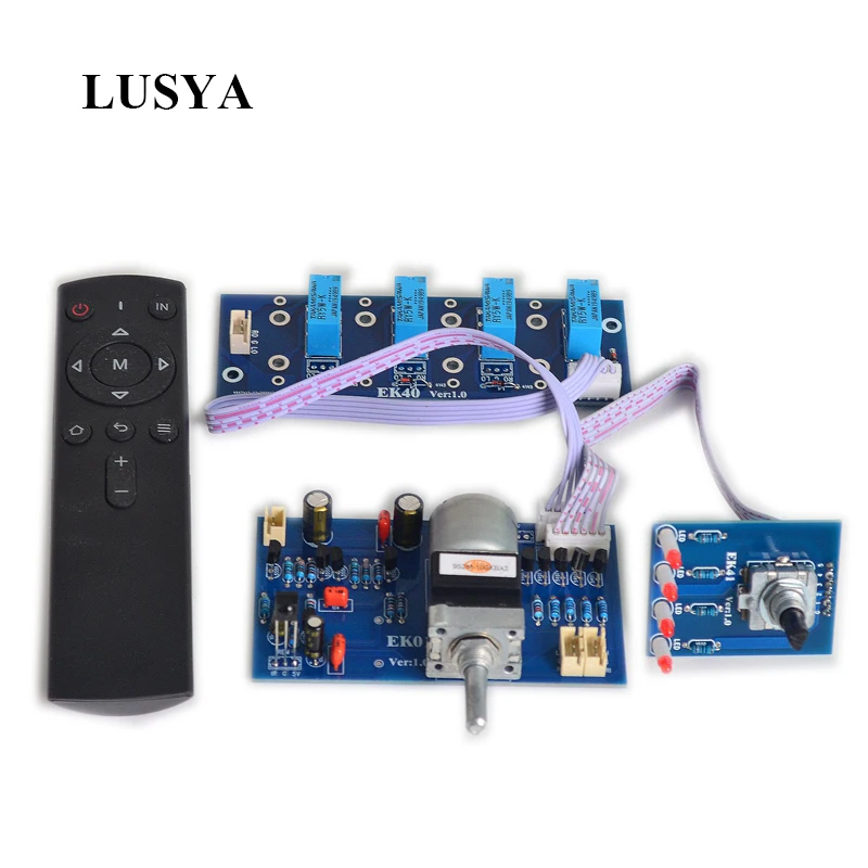 Lusya Remote Preamp Volume Control 4-ways Audio Input Signal Selector Switching + Mute For Hifi ...