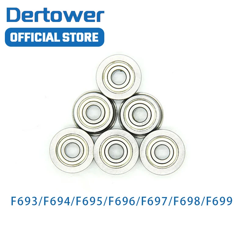 10pcs/lot F695zz Fanged Bearing 5*13*4mm F693zz F694zz F695zz F696zz F697zz F698zz F699zz F693 ...