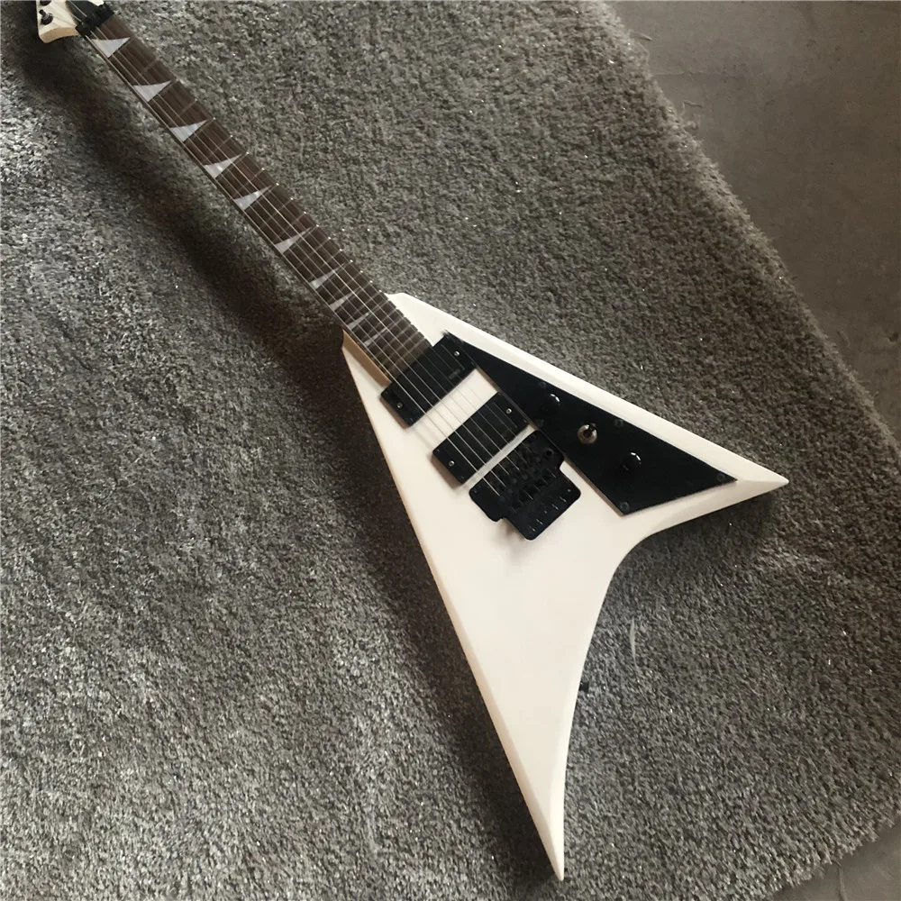 Triangular-white-electric-guitar-customized-high-quality-factory ...