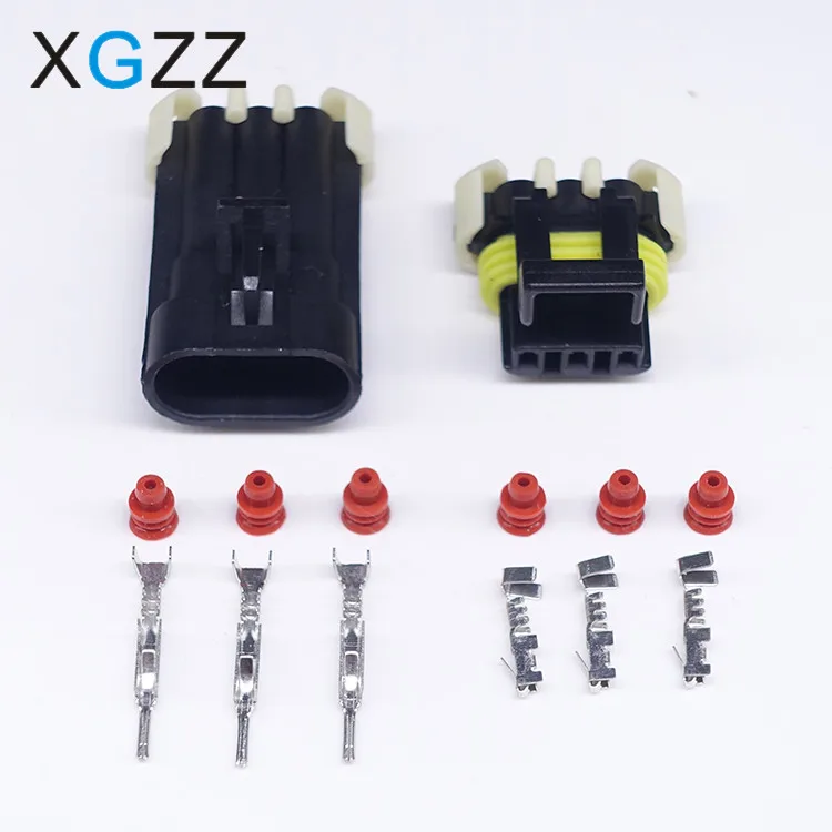5 Sets 3 Pin Metri Pack 150 Auto Wire Connector Male Female Delphi ...