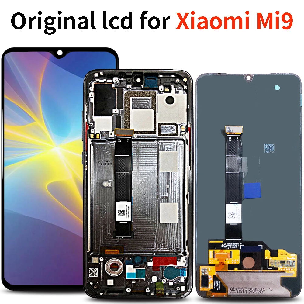6.39 amamamoled lcd original para xiao mi 9 mi 9 display lcd tela de ...