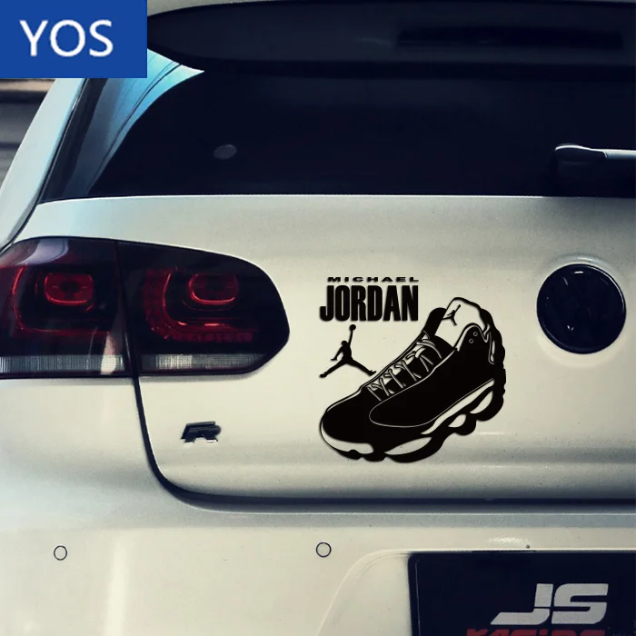 Basketball star flying man Jordan car sticker Rear view mirror car door ...