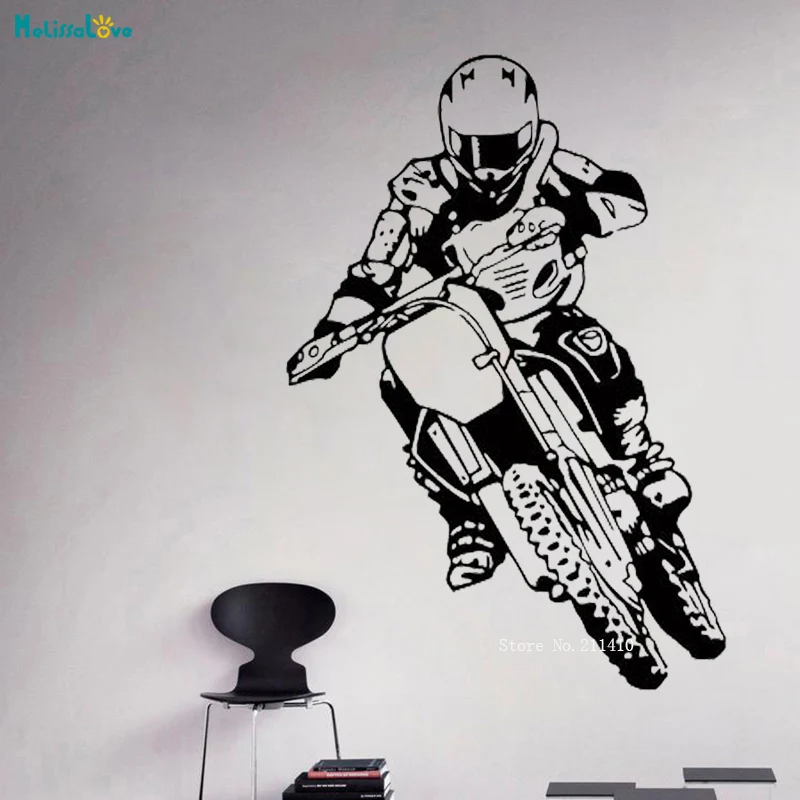 Motorcycle-Race-Track-Wall-Sticker-Man-House-Decals-Extreme-Sports-Art ...