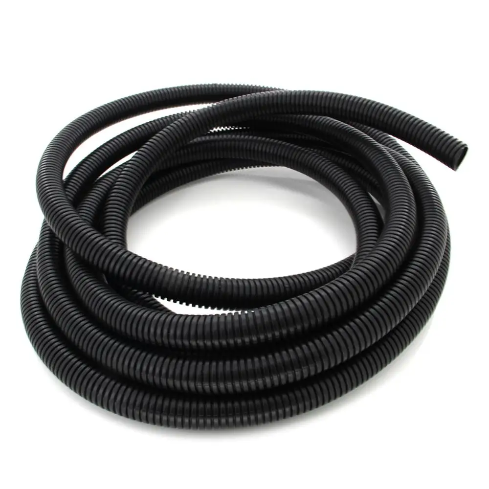 1~10m Long AD25 Type Black Corrugated Tube 20mm Inner Dia Polypropylene ...