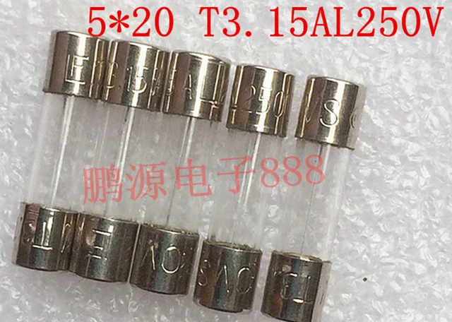 Glass Fuse 5x20mm Slow Blow Spiral Type Cm Long 50PCS , 51% OFF