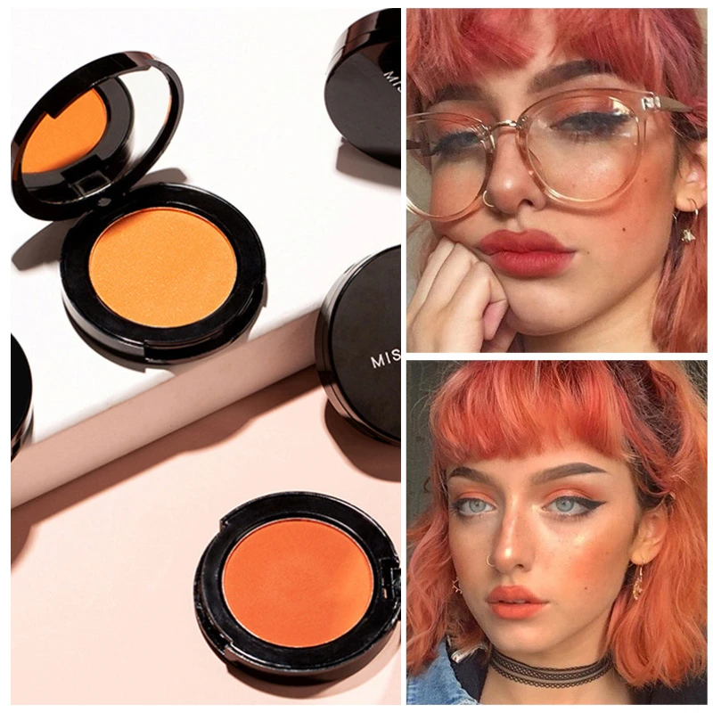 5 Color Blush Makeup Palette Face Mineral Blusher Powder Red Rouge Long ...