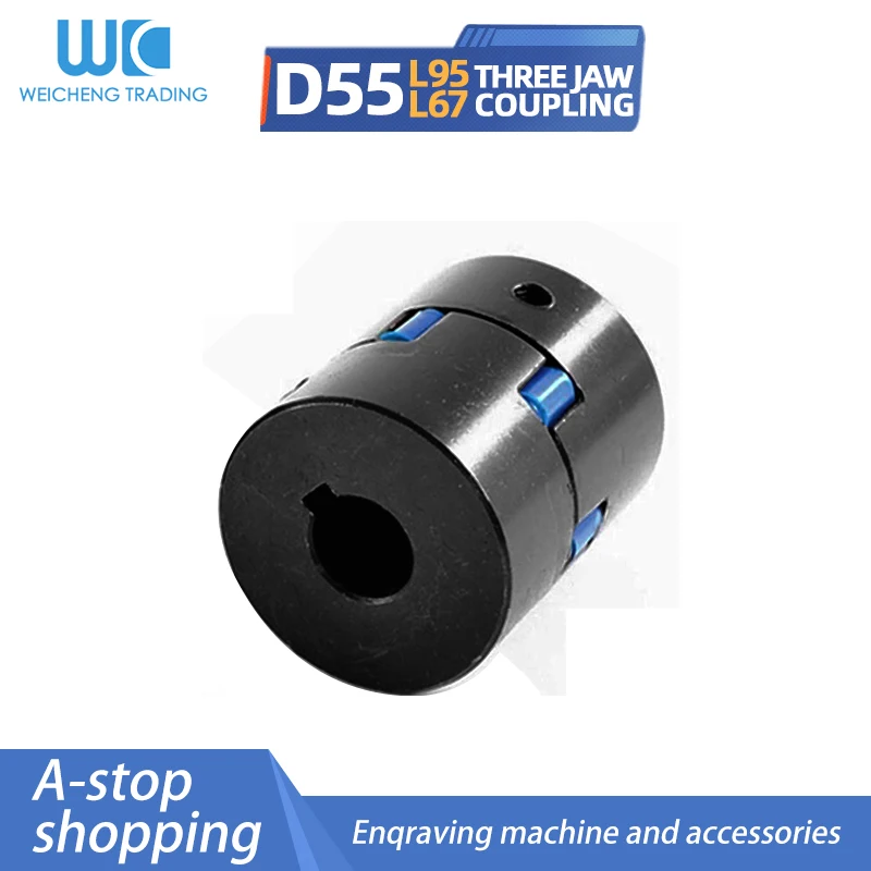 L-type Three-jaw Coupling L095 D55 L67 Bore 14/15/16/17/18/19/20/22/24 ...