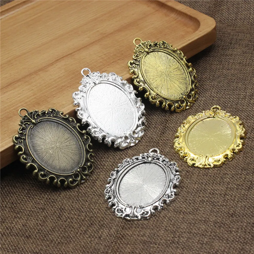 Glass Oval Cabochon Bezels | Pendant Cabochon Settings Oval - Fit ...