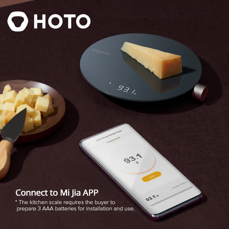 HOTO Digital Kitchen Scale Bluetooth APP Mechanical Weight Scale Coffee ...