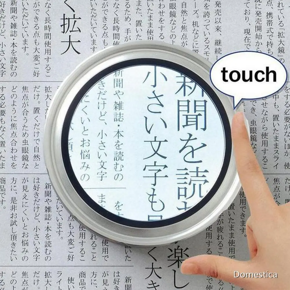 ABS LED 5X HD Reading Cylinder Magnifier LED Optical Magnifying Glass 5 ...