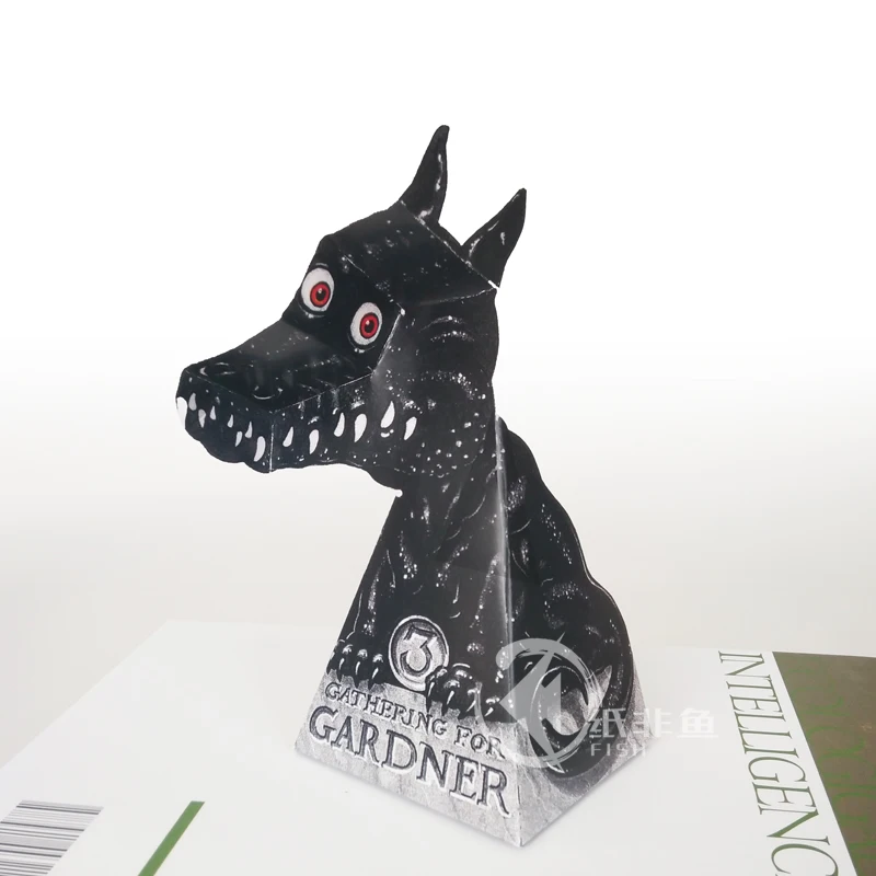 Optical Illusions Black Dragon Ornaments Folding Cute Mini 3d Paper ...