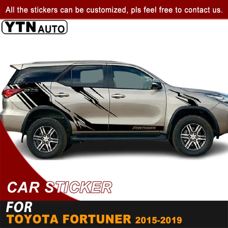 Side Door Body Car Stickers For Toyota Fortuner 2015 2016 2017 2018 ...