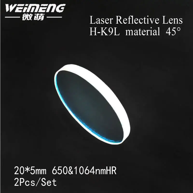 Weimeng top fashion 45 degrees 20*5mm H K9L 650nm&1064nm HR two point ...