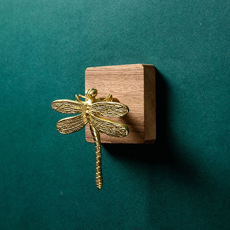 Dragonfly/butterfly Shape Brass Door Knobs Furniture Cupboard Drawer Pulls Dresser Wardrobe ...