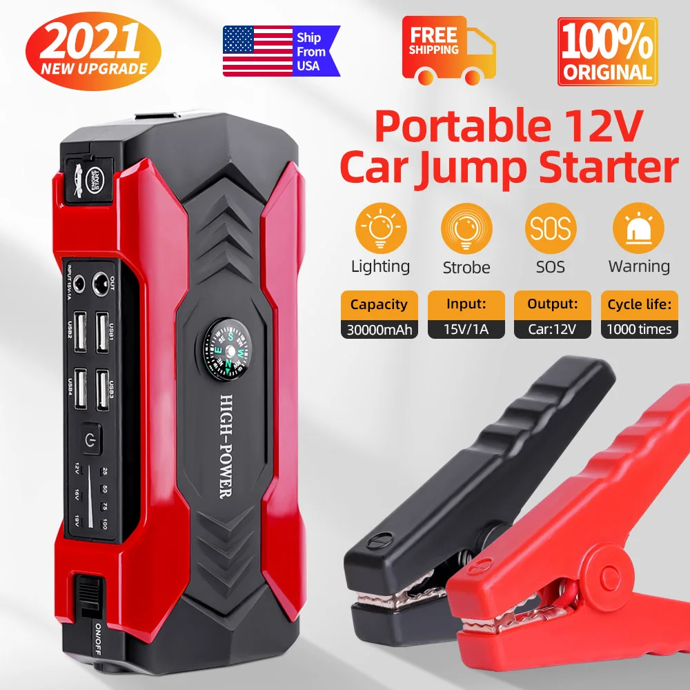 Jump Starter Power Bank 30000mah Booster Auto 12v Car Battery Charger ...