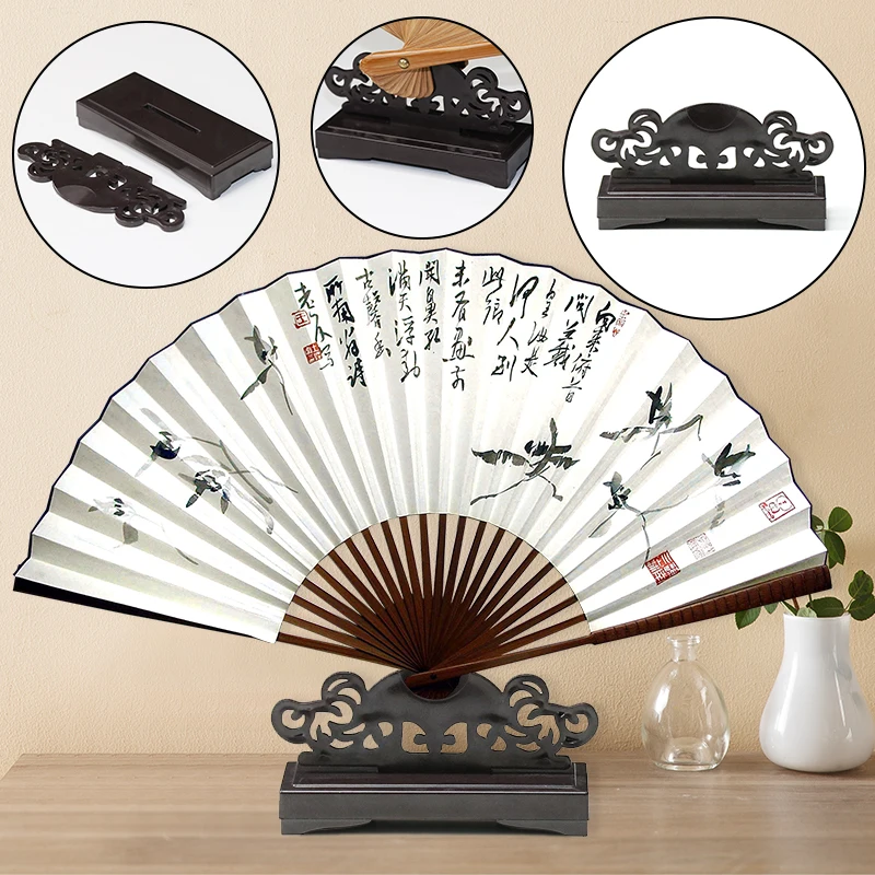 Retro-Removable-Folding-Hand-Fan-Base-Chinese-Style-Home-Office-Table ...