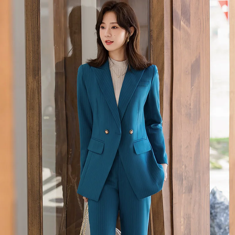 High Quality Fabric Striped Ol Styles Formal Women Business Suits ...