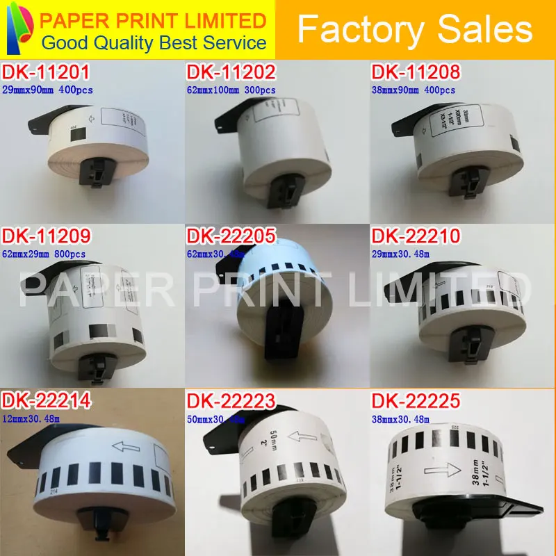 1Roll Compatible for Label DK-11201 DK-11202 DK-11204 DK-11208 DK-11209 ...
