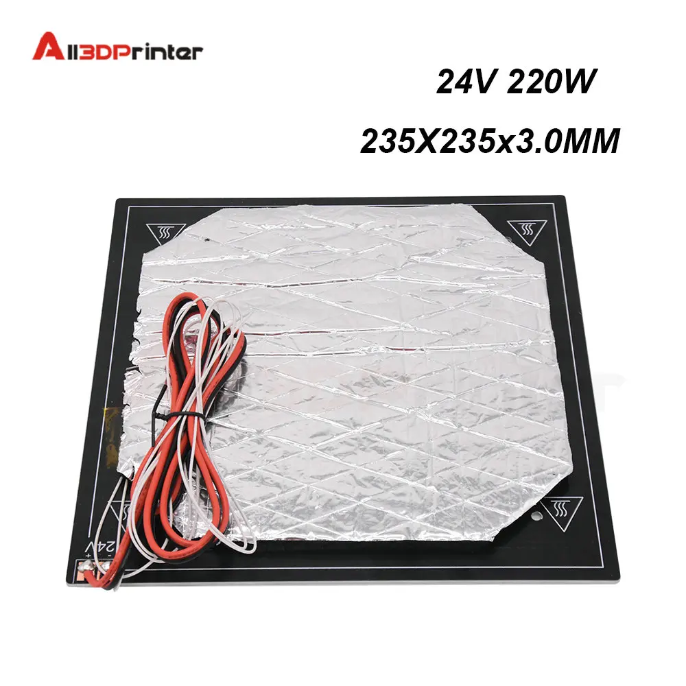 All-3D-printer-hot-bed-24V-220W-235-235mm-aluminum-plate-with ...